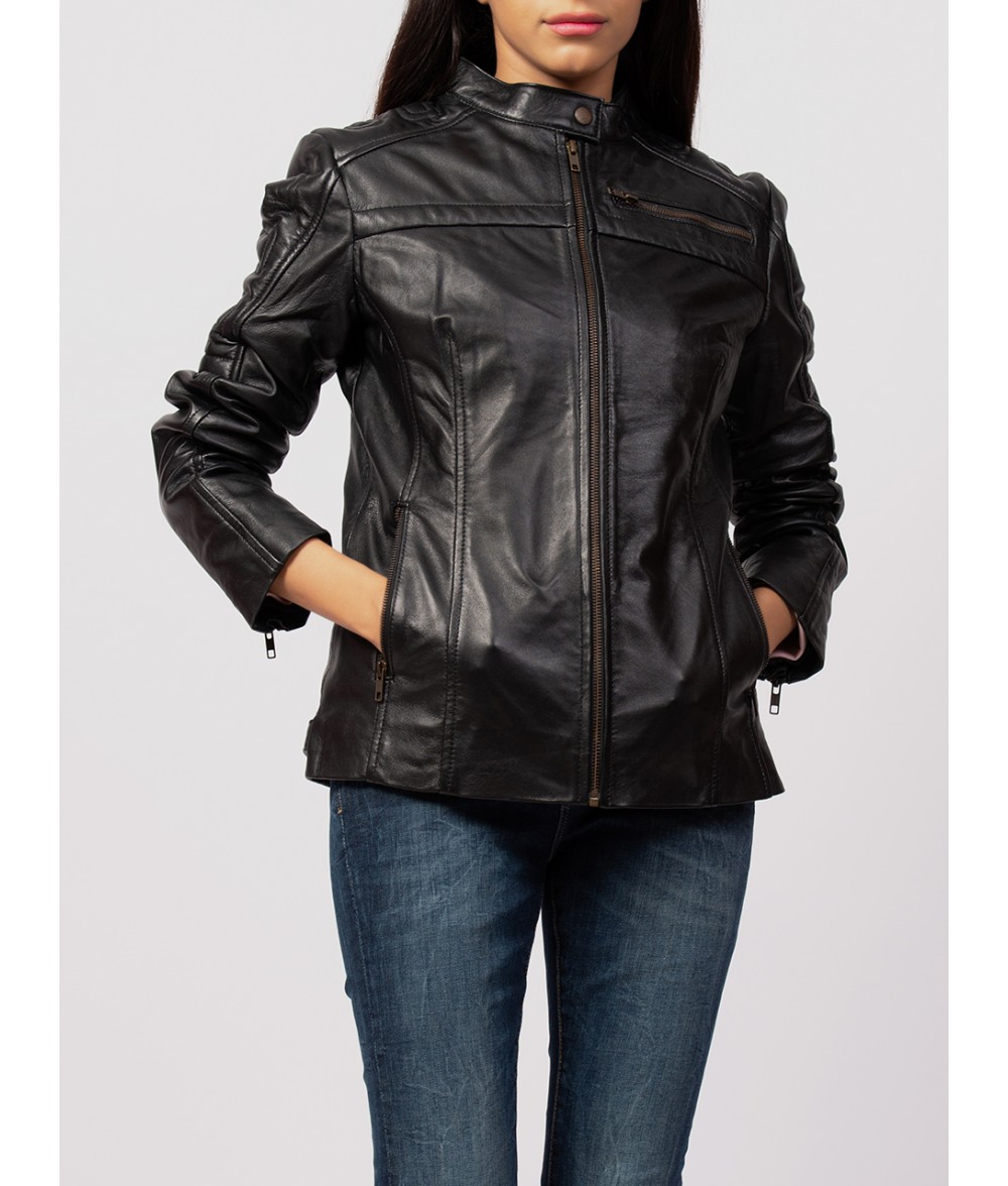 Women Black Leather Jacket | Alaskan Leather Company